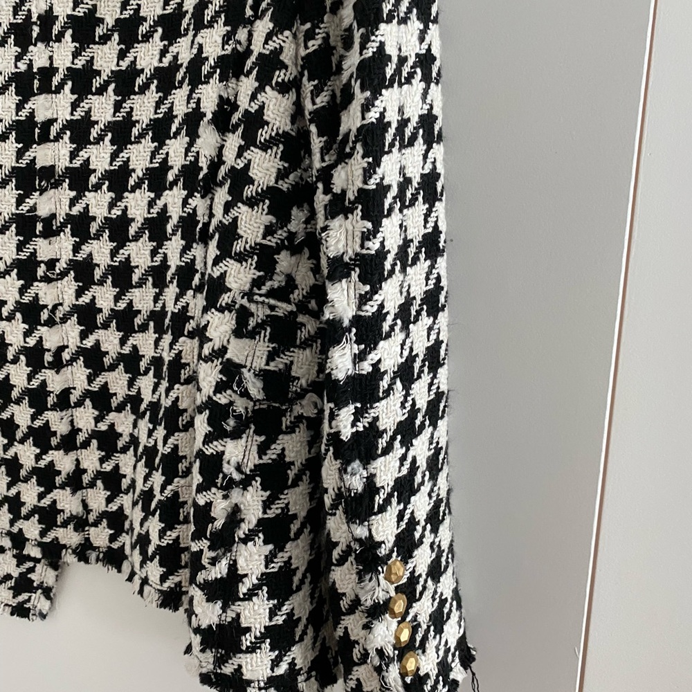 Zara Tweed Houndstooth Jacket - Gem